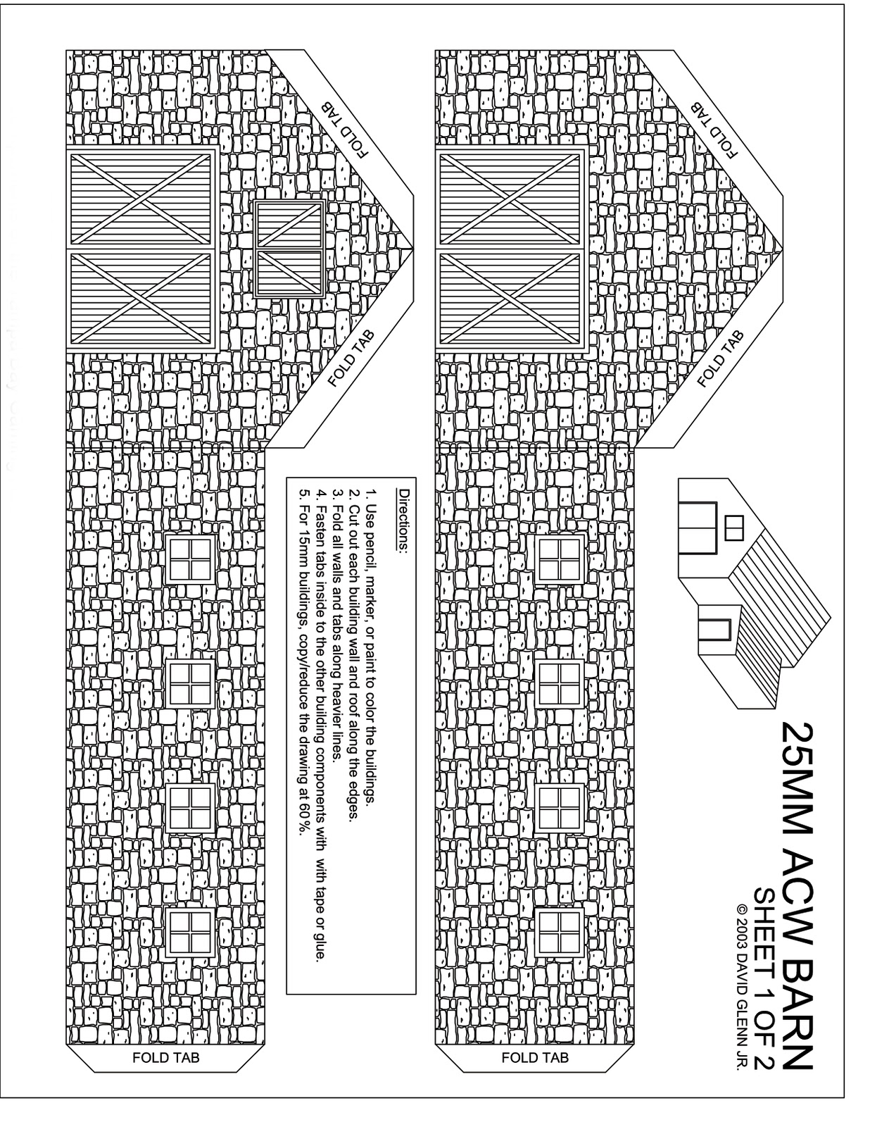 Gamer Architect: 25mm ACW Wood and Stone Barns