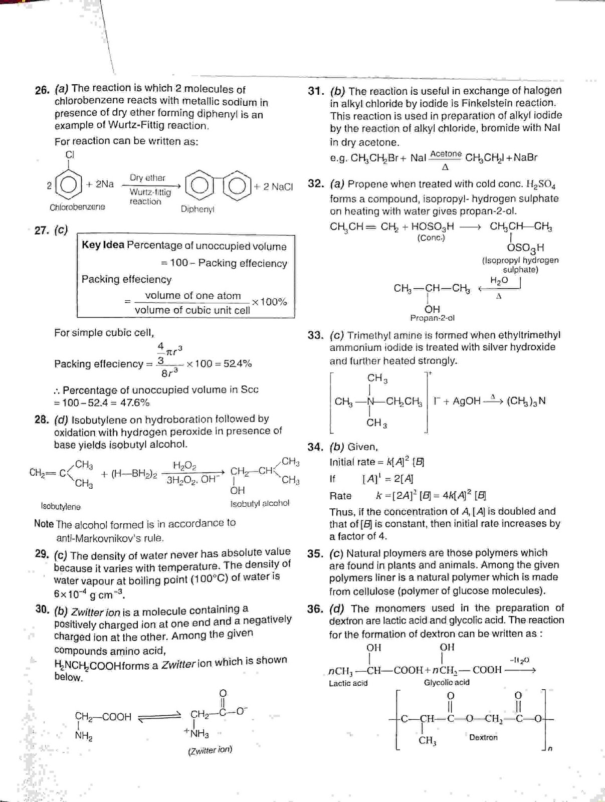 MHT-CET CHEMISTRY 2019 [PAPER & SOLUTION]