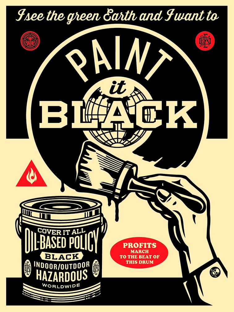 INSIDE THE ROCK POSTER FRAME BLOG: Shepard Fairey Paint It Black Print ...