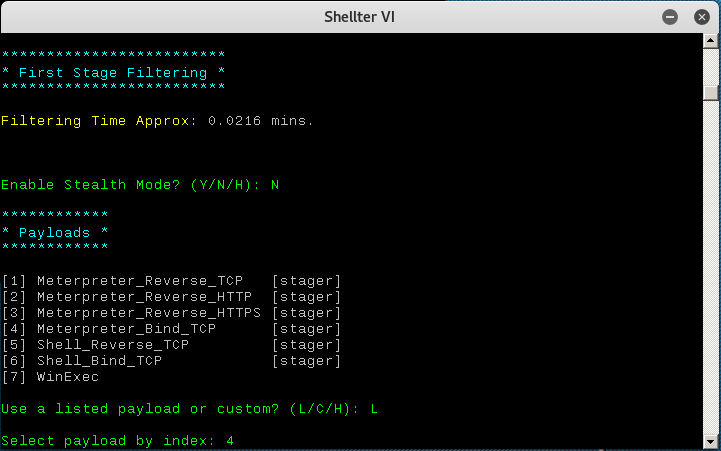 Inyección de shellcodes en ejecutables con Shellter VI