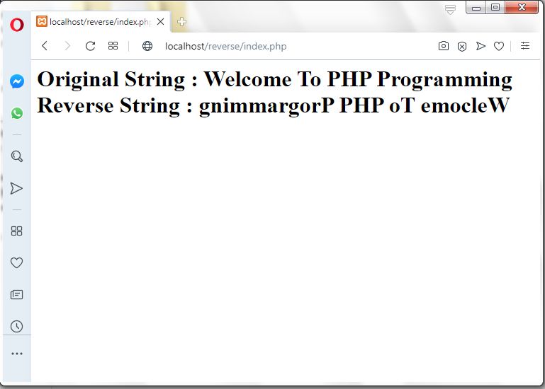 Free Programming Source Codes and Computer Programming Tutorials: Reverse a String in PHP