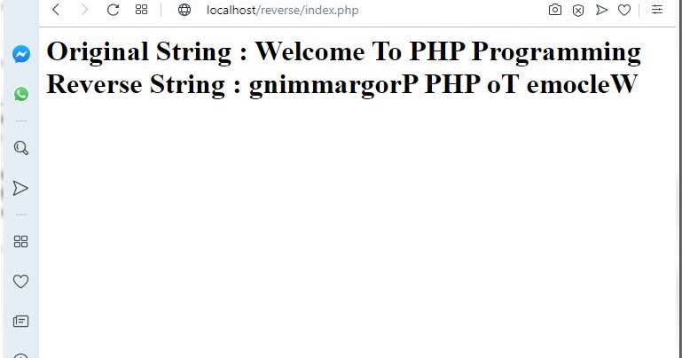Free Programming Source Codes And Computer Programming Tutorials Reverse A String In Php