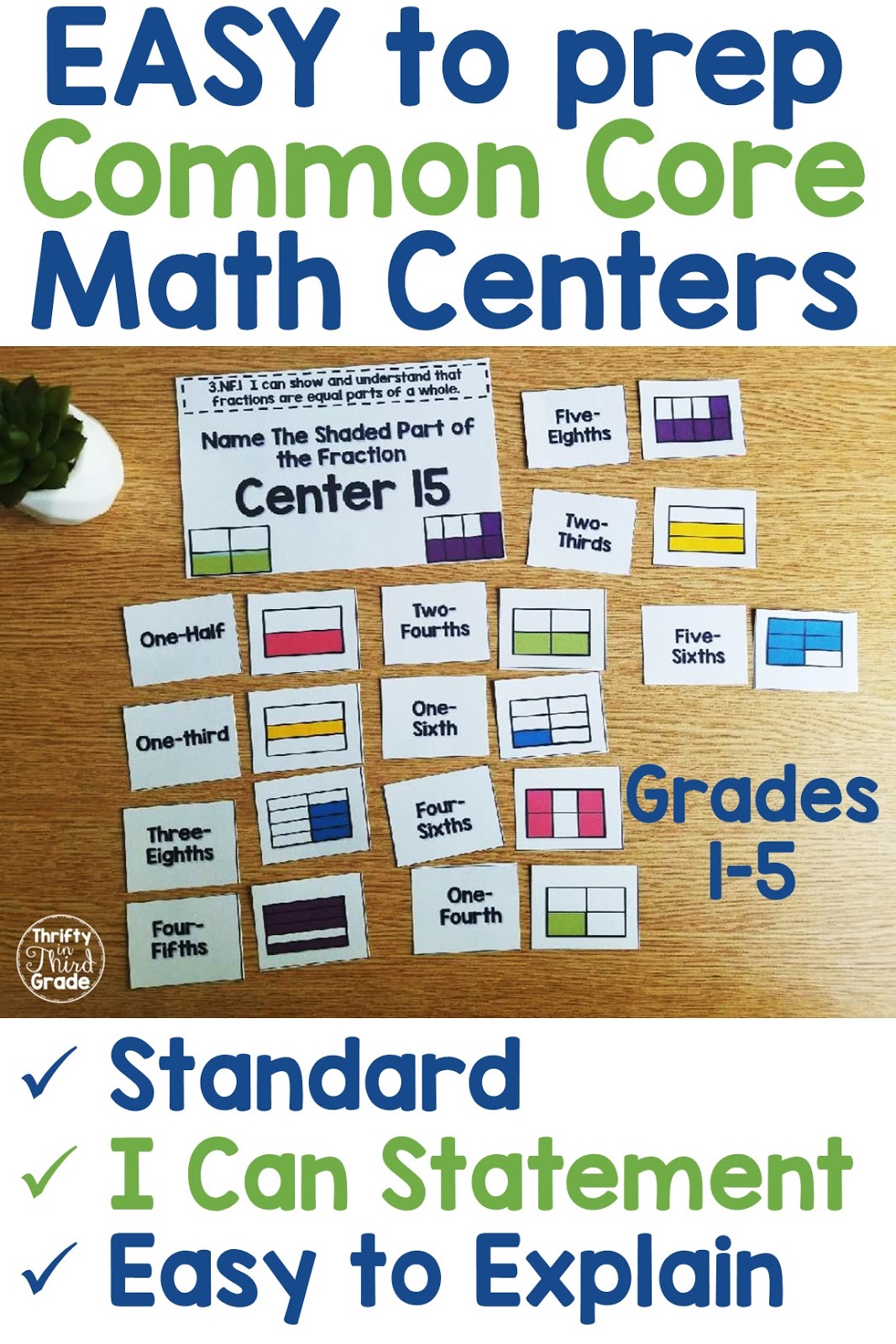 Easy to Use Common Core Math Centers - Thrifty in Third Grade