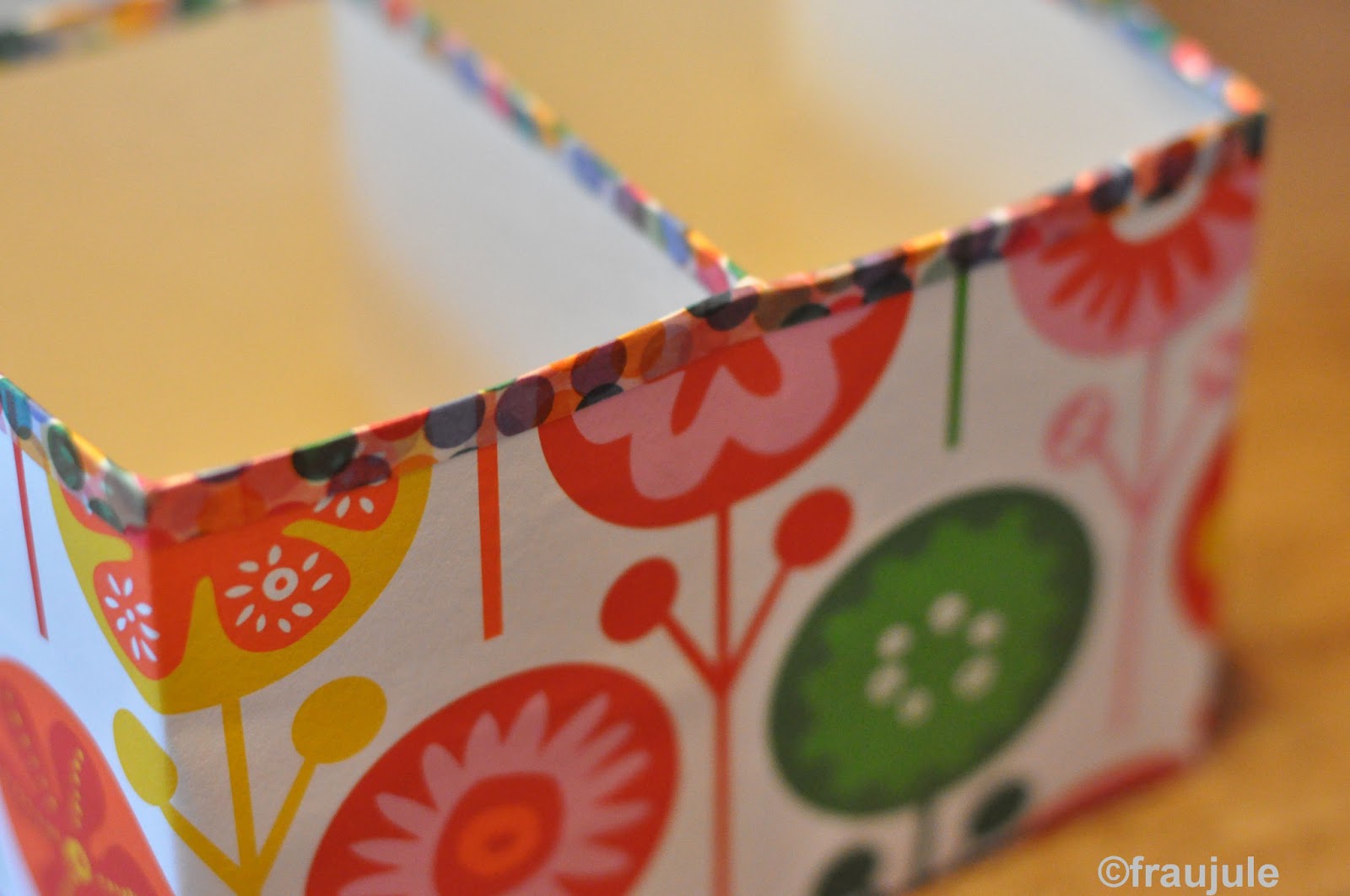 DIY- or die!: Pappkarton zum Sortieren schön machen