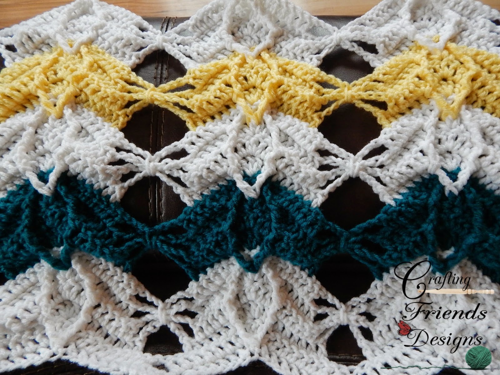 Crafting Friends Designs: New Diamond Burst Chevron Afghan Crochet ...
