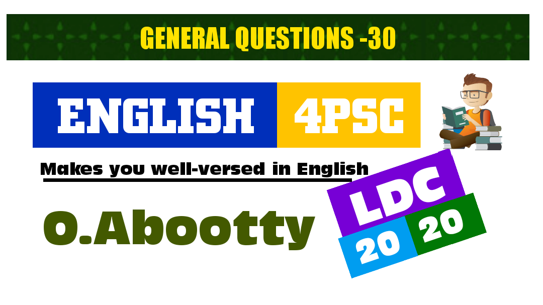 ENGLISH 4 PSC-03: GENERAL QUESTIONS 30