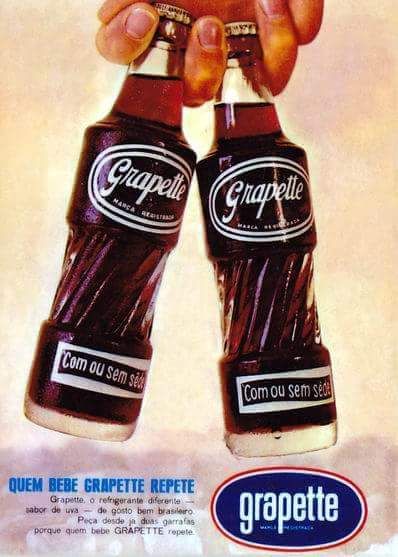 GRAPETTE - Primeiro refrigerante com sabor de uva do país.