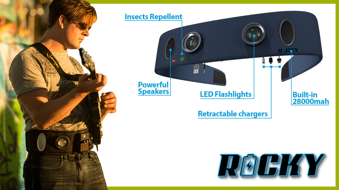 RockyBelt Wearable, Modular and Customizable Power Bank Launched on ...