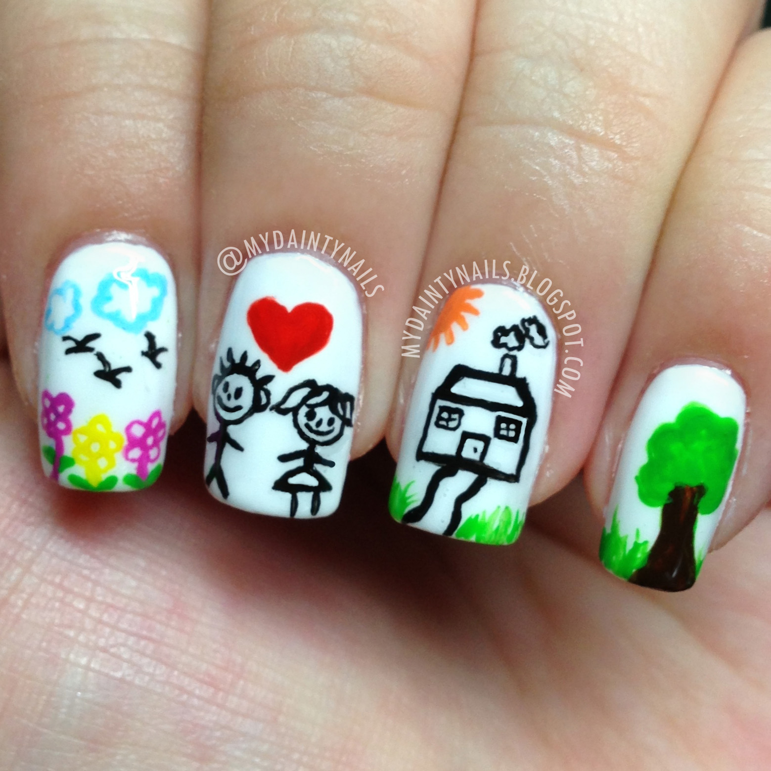 Doodle Nail Art Designs | Back To School
