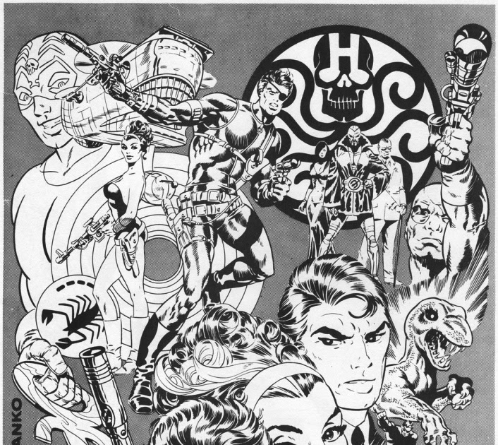 Cap'n's Comics: Back Cover Of Marvelmania Magazine #1 by Jim Steranko