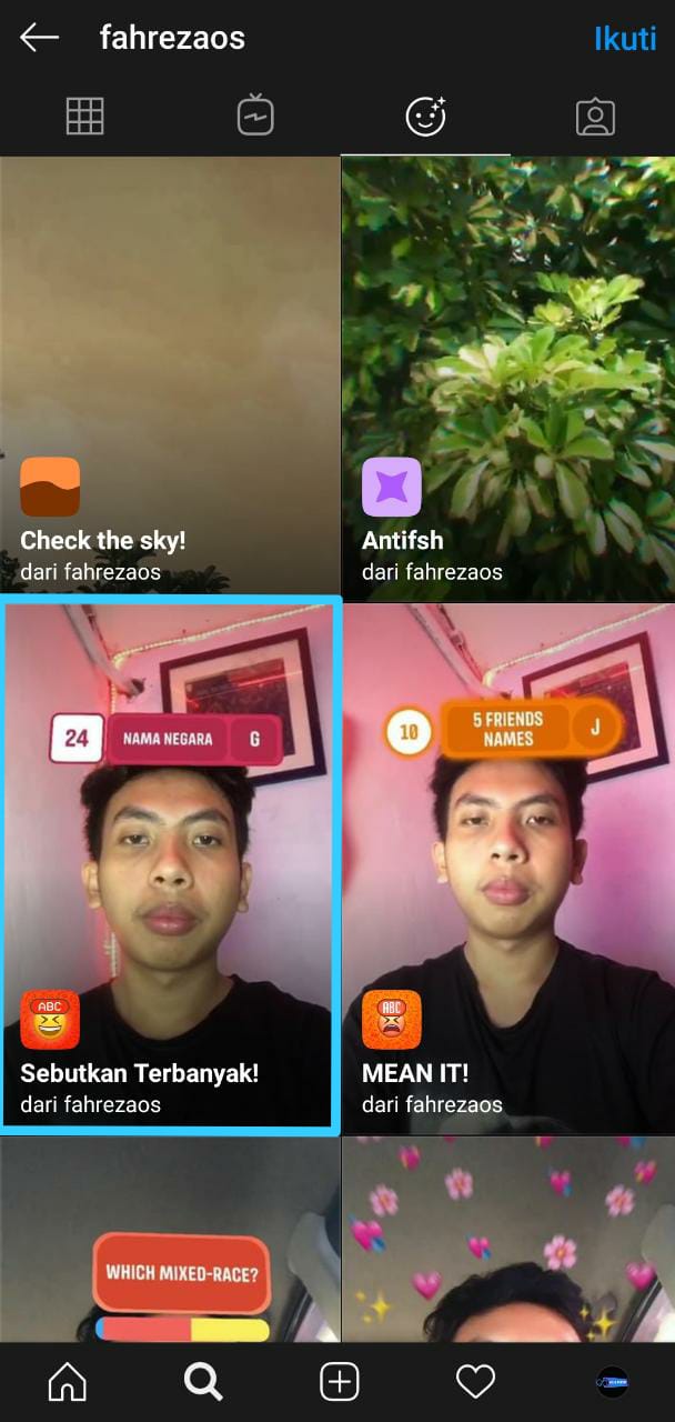 Kuis di Instagram - SINAUSE.ID