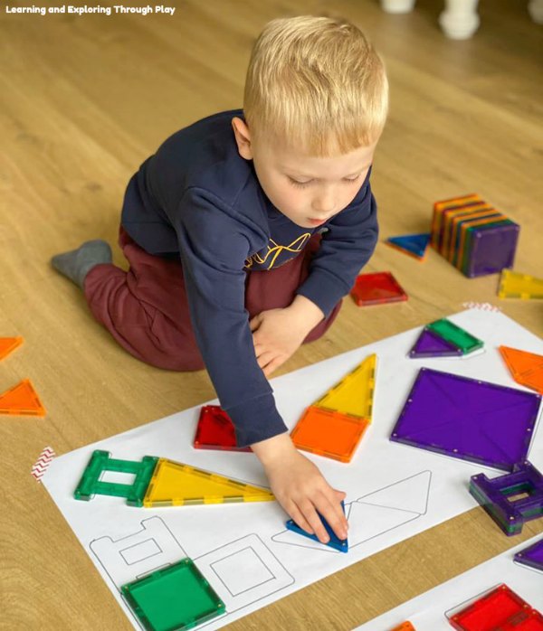 Learning and Exploring Through Play: DIY Magnetic Tile Puzzles