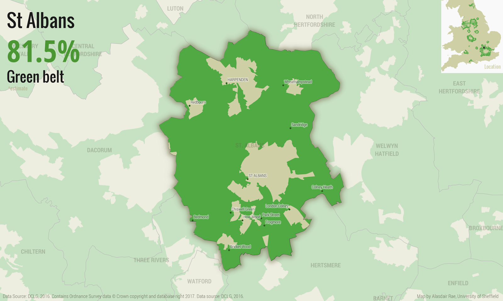 Stats, Maps n Pix: English Green Belt Atlas, Version 3