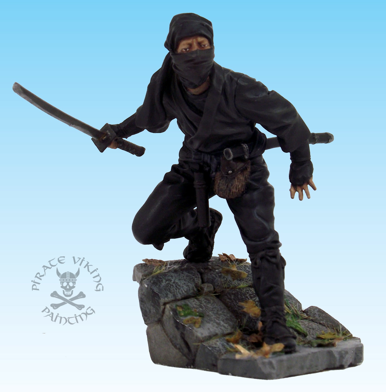 Pirate Viking Painting: Paint a Ninja (how to paint black!)
