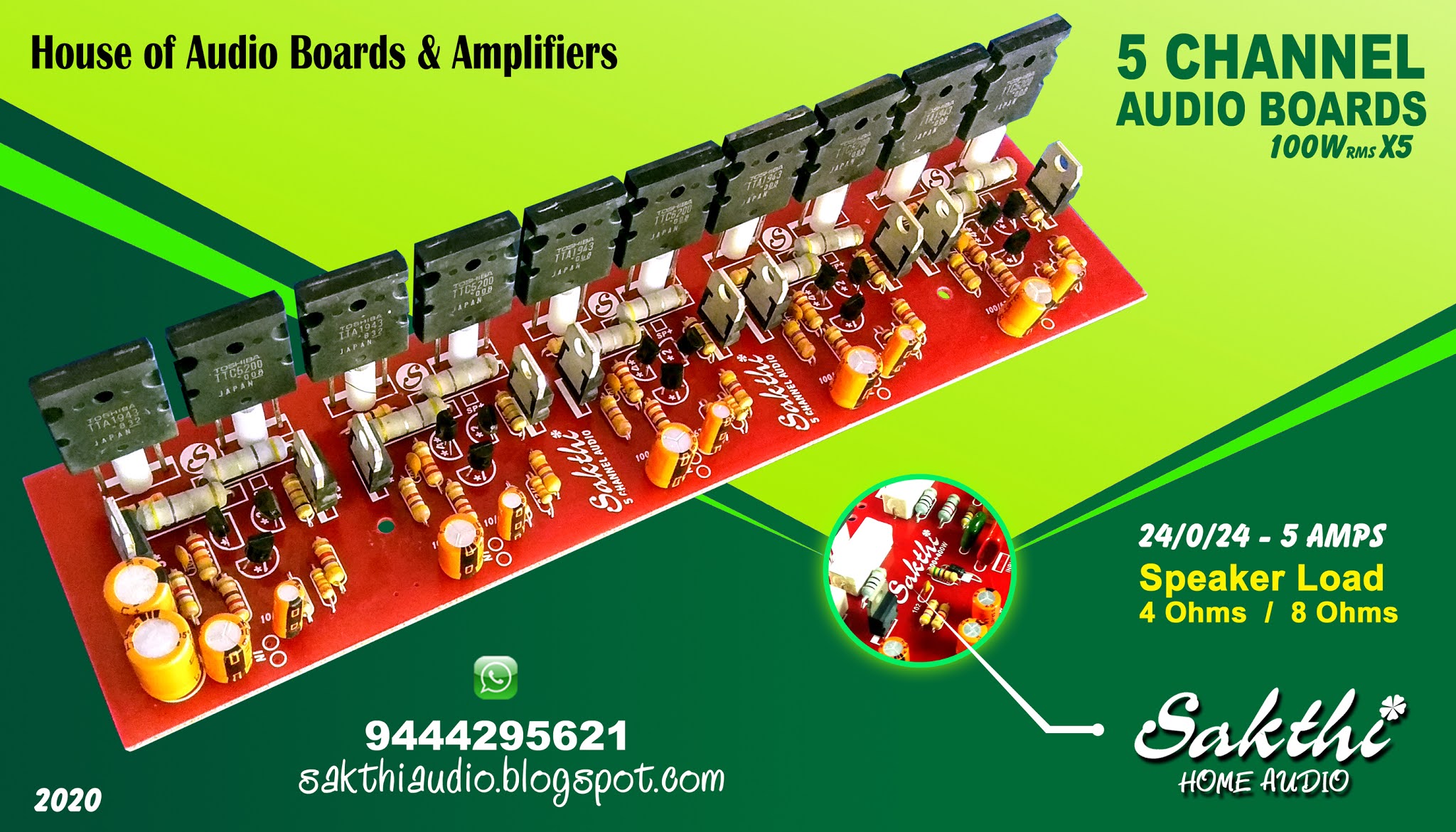 SAKTHI AUDIO CHENNAI SALEM: 5 CHANNEL AUDIO BOARDS