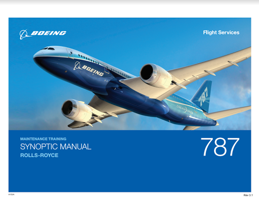 BOEING 787 MAINTENANCE TRAINING SYNOPTIC MANUAL ROLLS-ROYCE