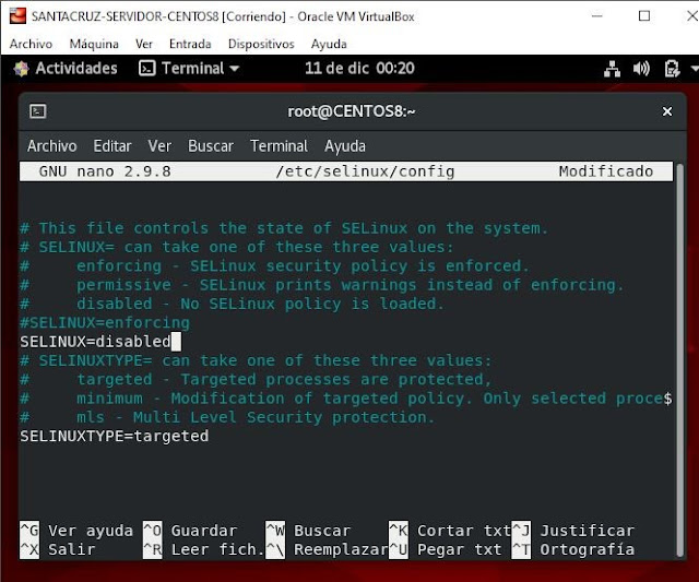 Configuración de SELinux en CentOS 8