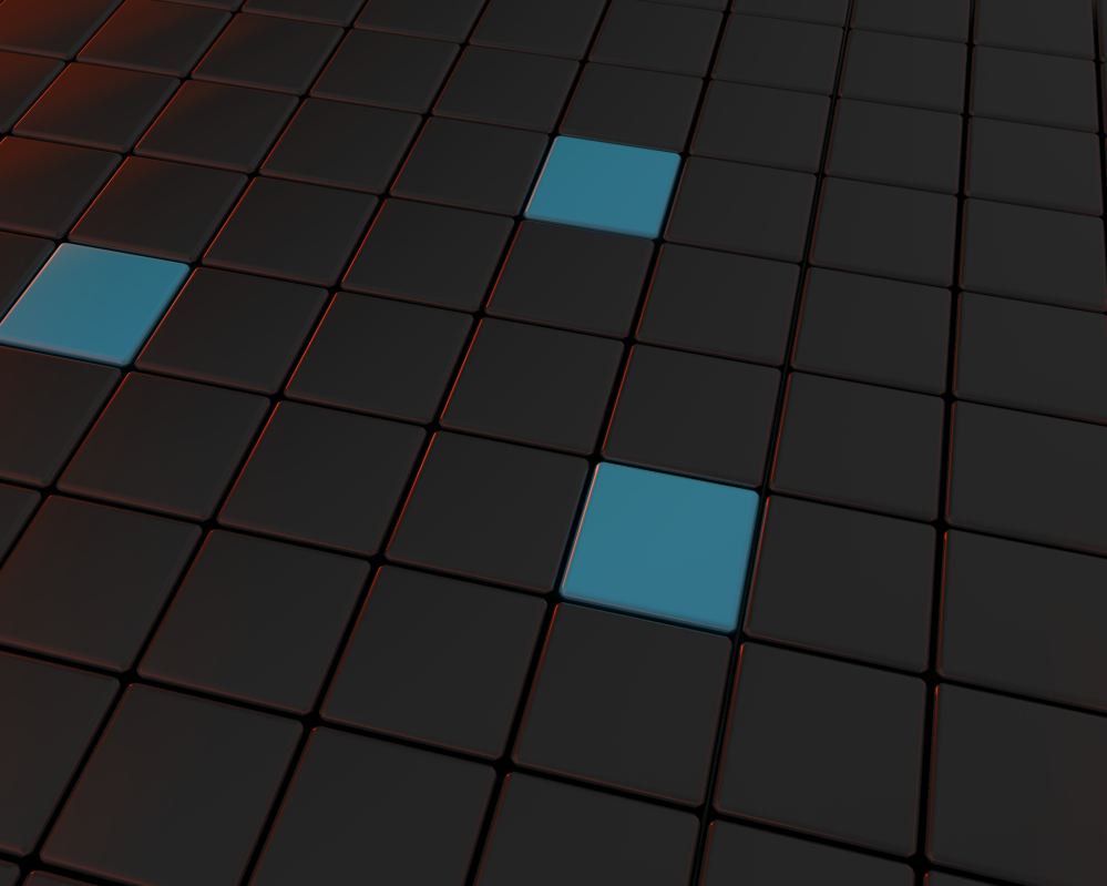Block Grid 1-4 (3D Rendered Art)