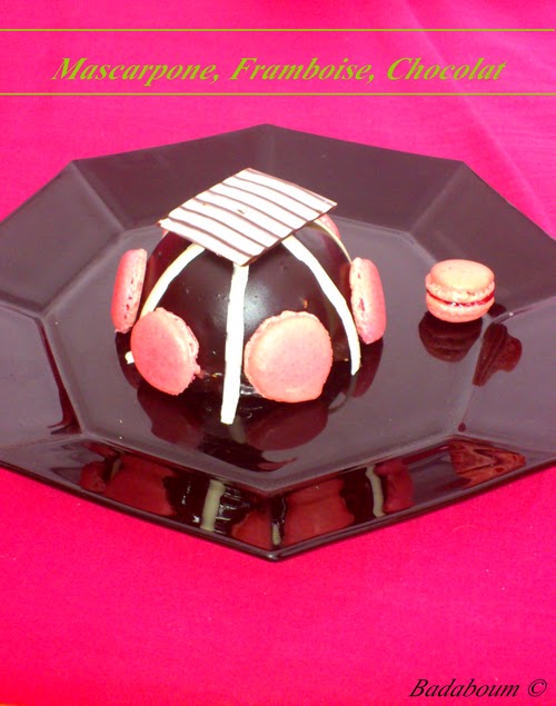 Parfums Sucrés et Salés: Demie-sphère mascarpone, framboise, chocolat