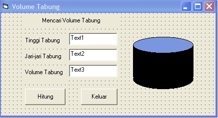 All About VB: Menghitung Volume Tabung dengan VB6