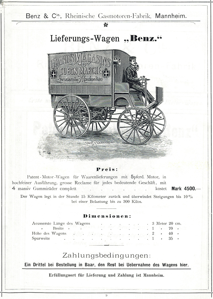 The Automobile and American Life: The 1896 Benz Delivery Wagon