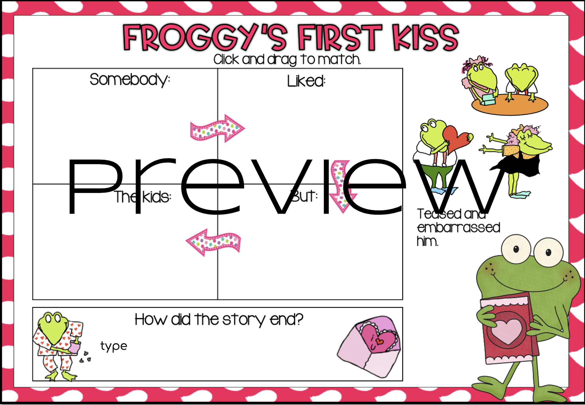 1st Grade Hip Hip Hooray!: Froggy's First Kiss...A Literary Companion