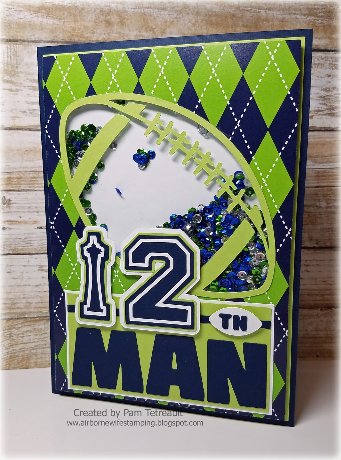 airbornewife's stamping spot: Seattle Seahawks Handmade Cards for a ...