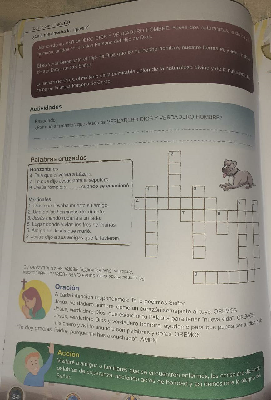 CATEQUESIS 3º: ENCUENTRO N° 10: LA RESURRECCIÓN DE LÁZARO
