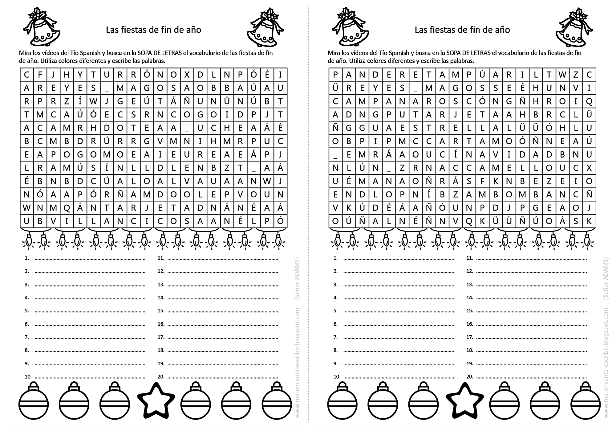 Me encanta escribir en español: 2020