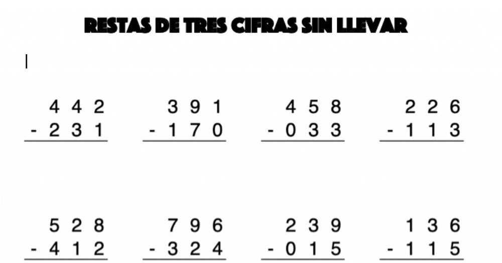 MATEMÁTICAS: PRACTIQUEMOS LA RESTA.