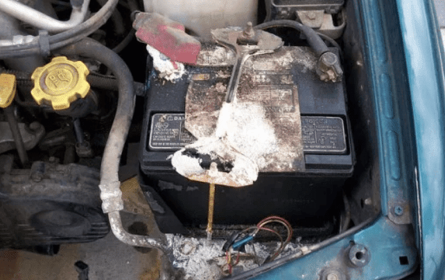Corrosion on car battery