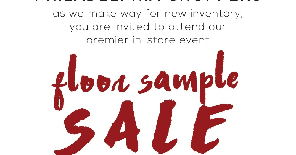High Street Market: Shop our Floor Sample Sale!