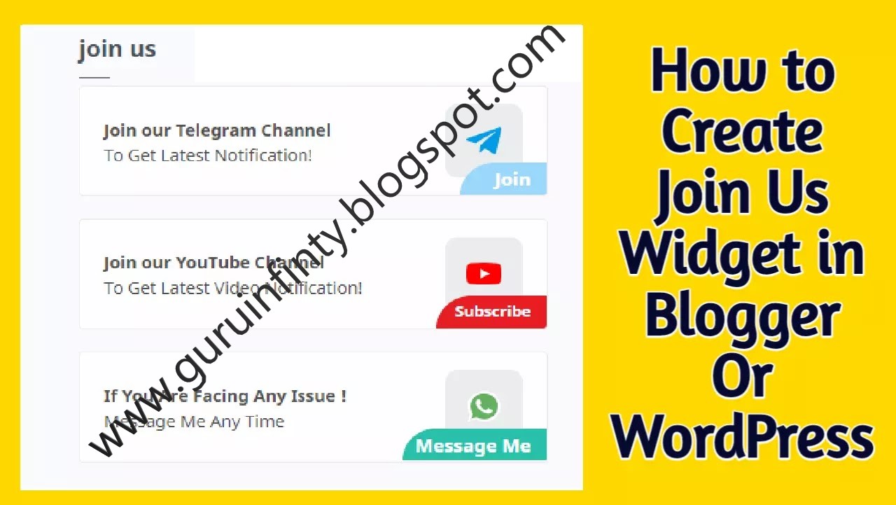 How To Create Join Us Widget in Blogger - MNVlogger