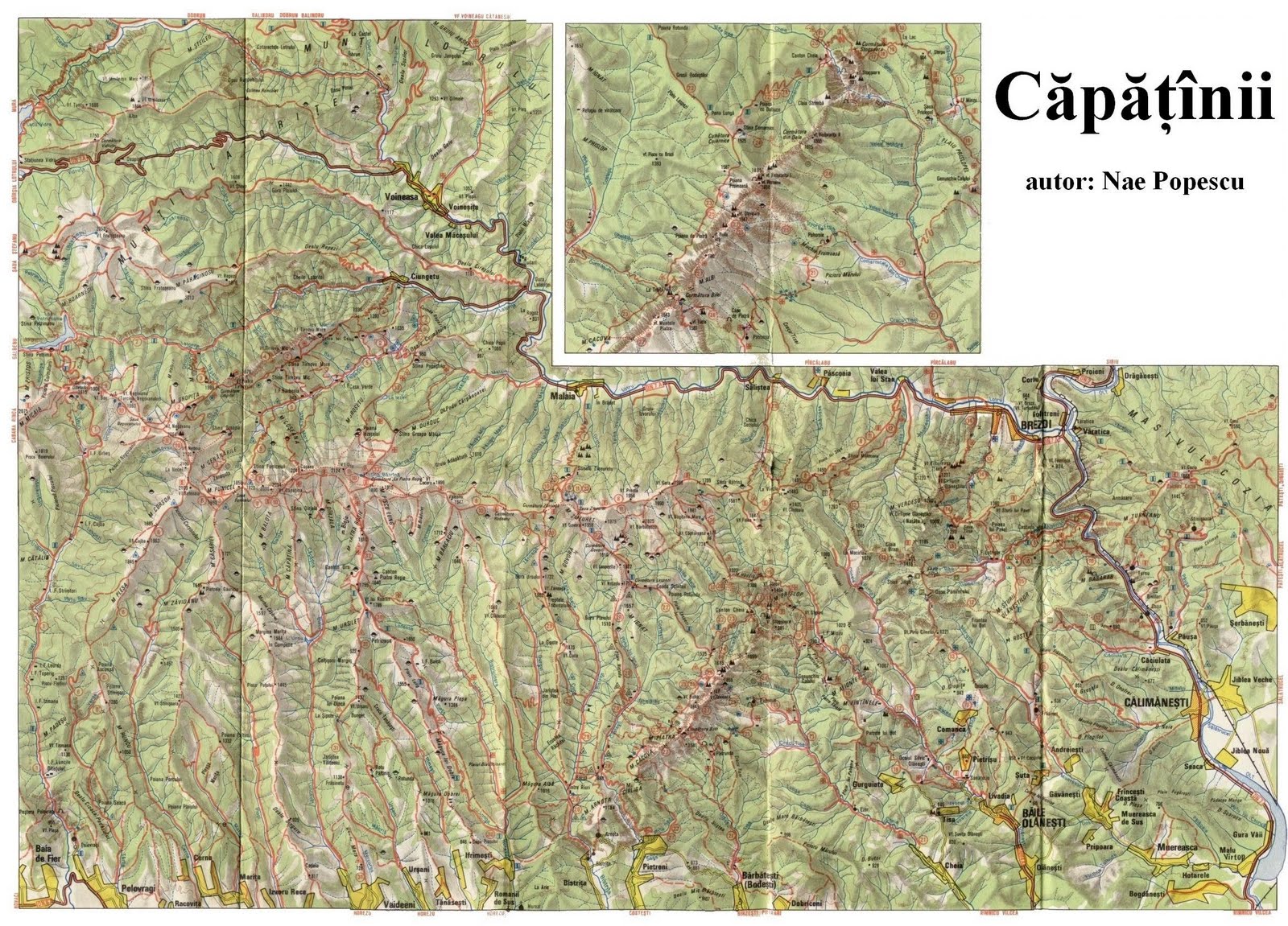 Harta Trasee Montane