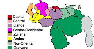 DIVISIÓN REGIONAL DE VENEZUELA