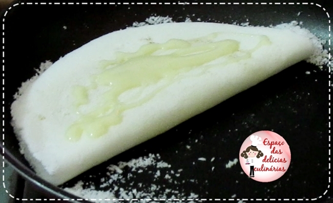 Tapioca com coco e leite condensado - Espaço das delícias culinárias