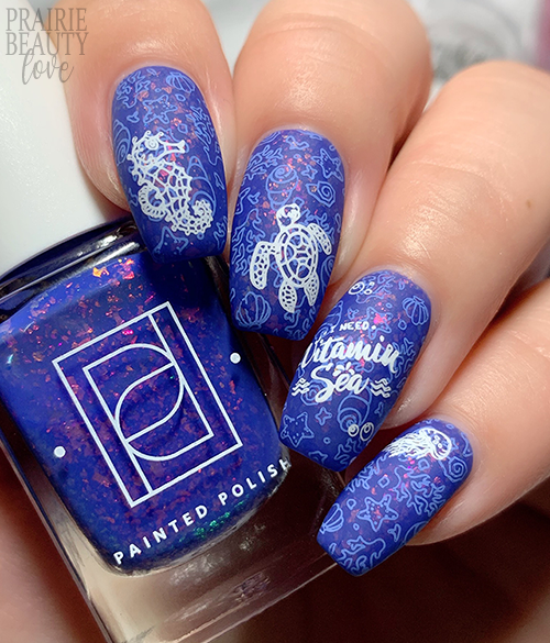 NAIL ART: Ultramarine Under The Sea Creatures Nails - Prairie Beauty