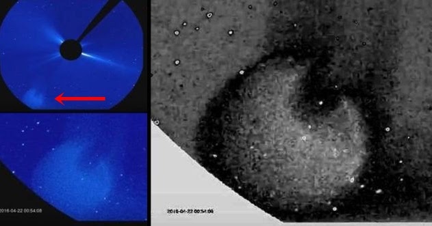 NASA satellite captured a giant disc UFO in space at point L1