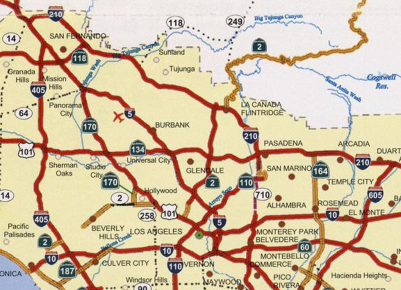 California State Route 2 on the Glendale Freeway