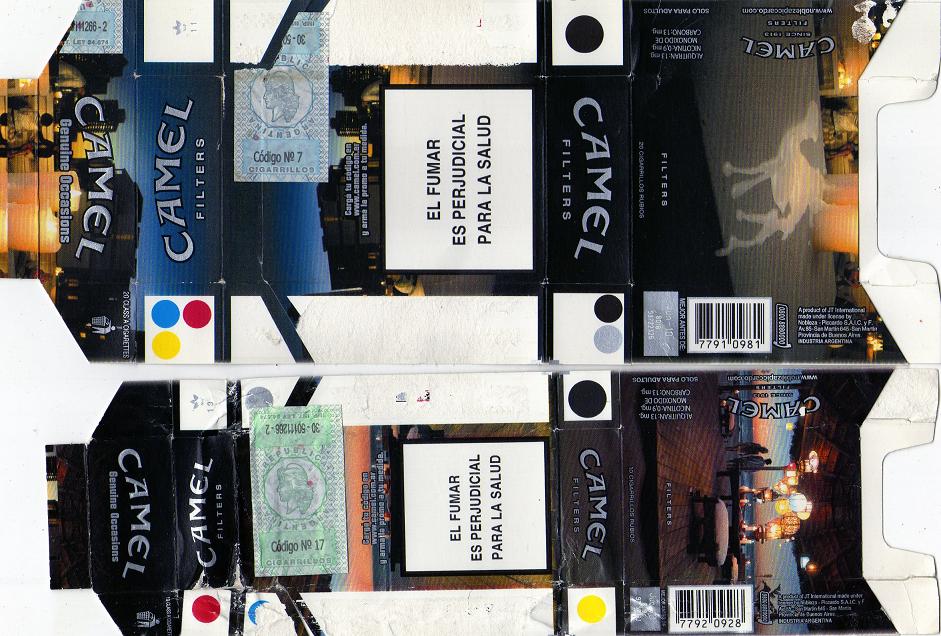 Marquillas de cigarrillos: Camel Occasions