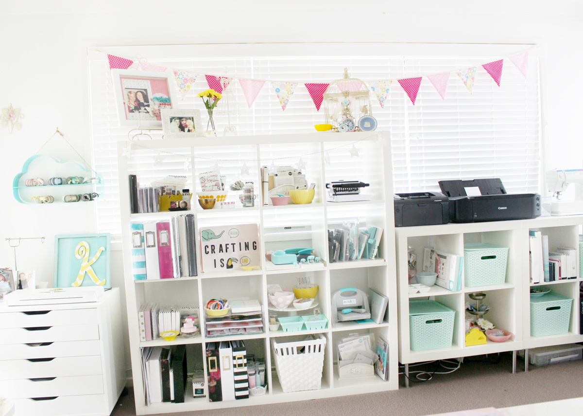 Glass Half Full: My updated scrapbook studio