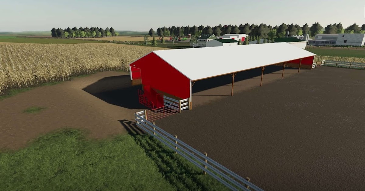 FS19 Cattle shed v1.0 - FS 19 & 22 USA Mods Collection