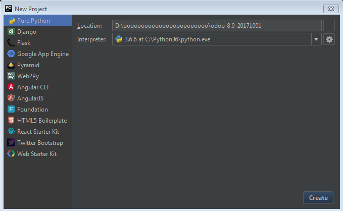 Configure PyCharm with Odoo