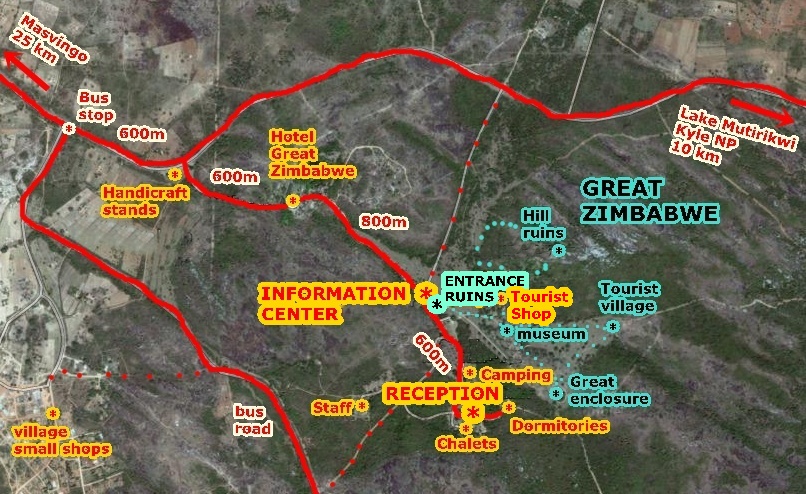 Great Zimbabwe. Usefull information for independent travellers.