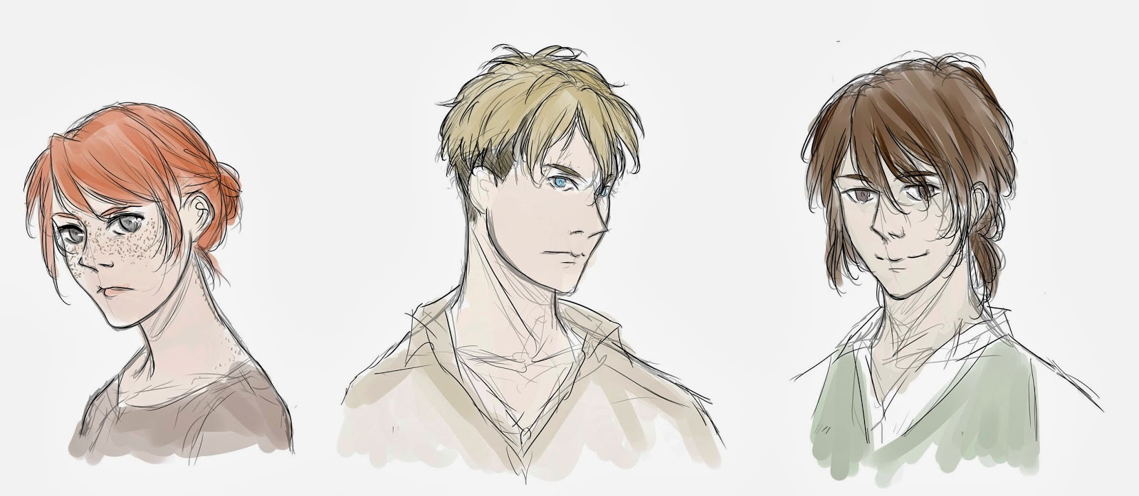 Paper Train's Developmental Blog: Quick Sketch of the Main Characters