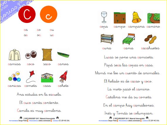 Jugando y aprendiendo juntos: Aprendo a leer y a escribir. La C