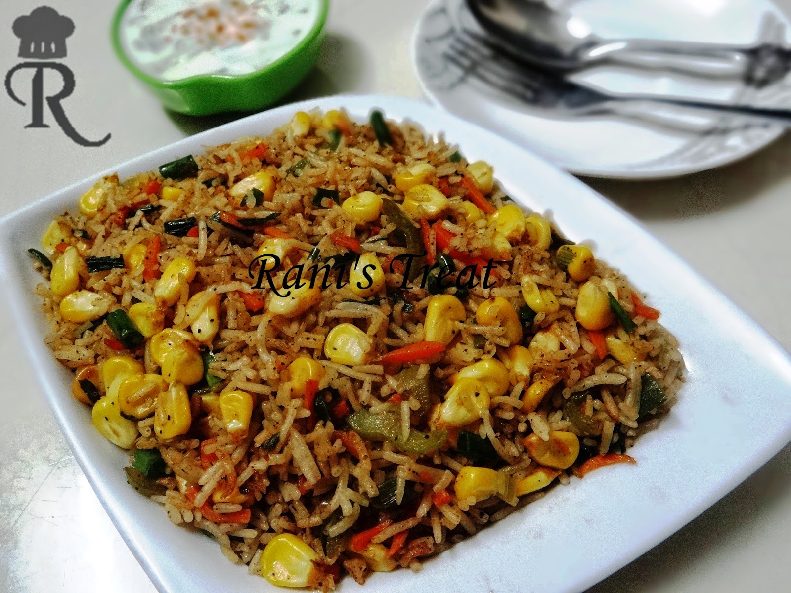 Rani's Treat: Corn Fried Rice | Sweet Corn Fried Rice | Corn Veg Fried Rice