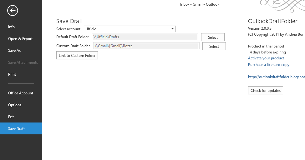 OutlookDraftFolder: Overview