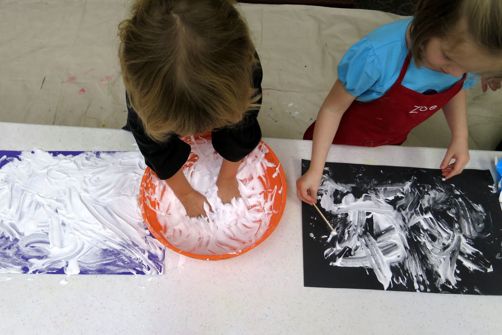 Toddler Art Class: Puffy Paint : library makers